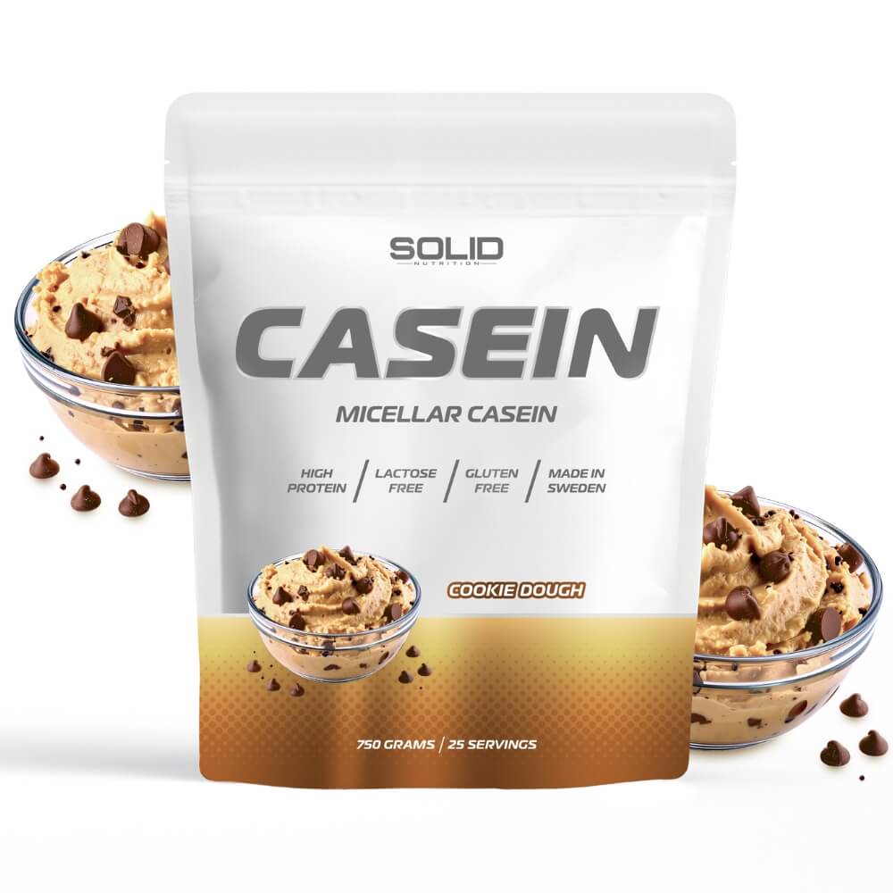 Köp SOLID Nutrition Casein, 750 g (Cookie Dough) hos | Tillskottsbolaget.se