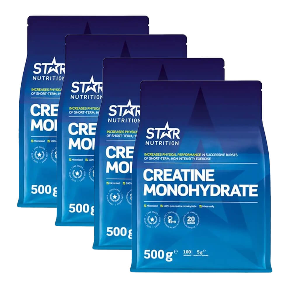 Köp 4 x Star Nutrition Creatine Monohydrate, 500 g hos ...