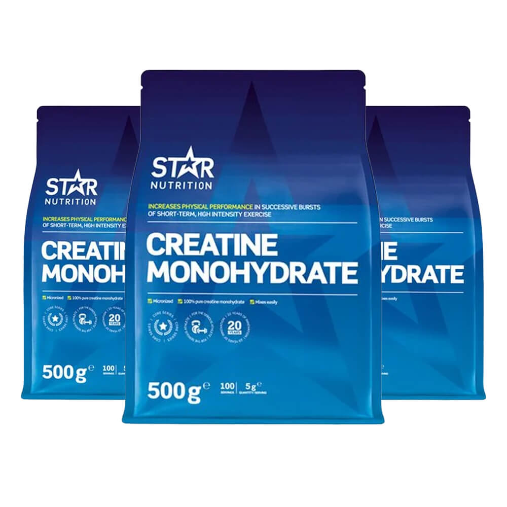 Köp 3 x Star Nutrition Creatine Monohydrate, 500 g hos ...