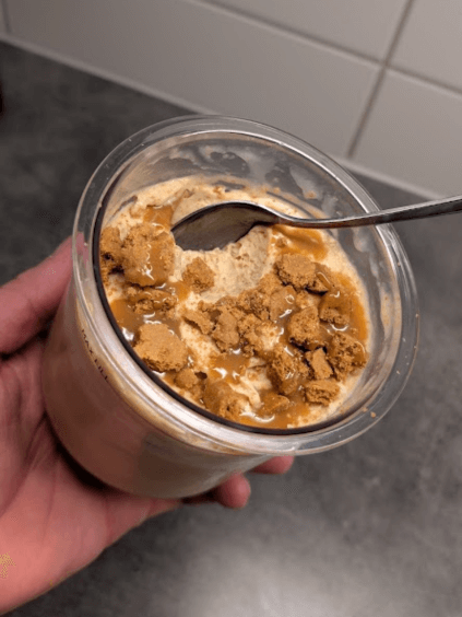 Salted caramel protein glass