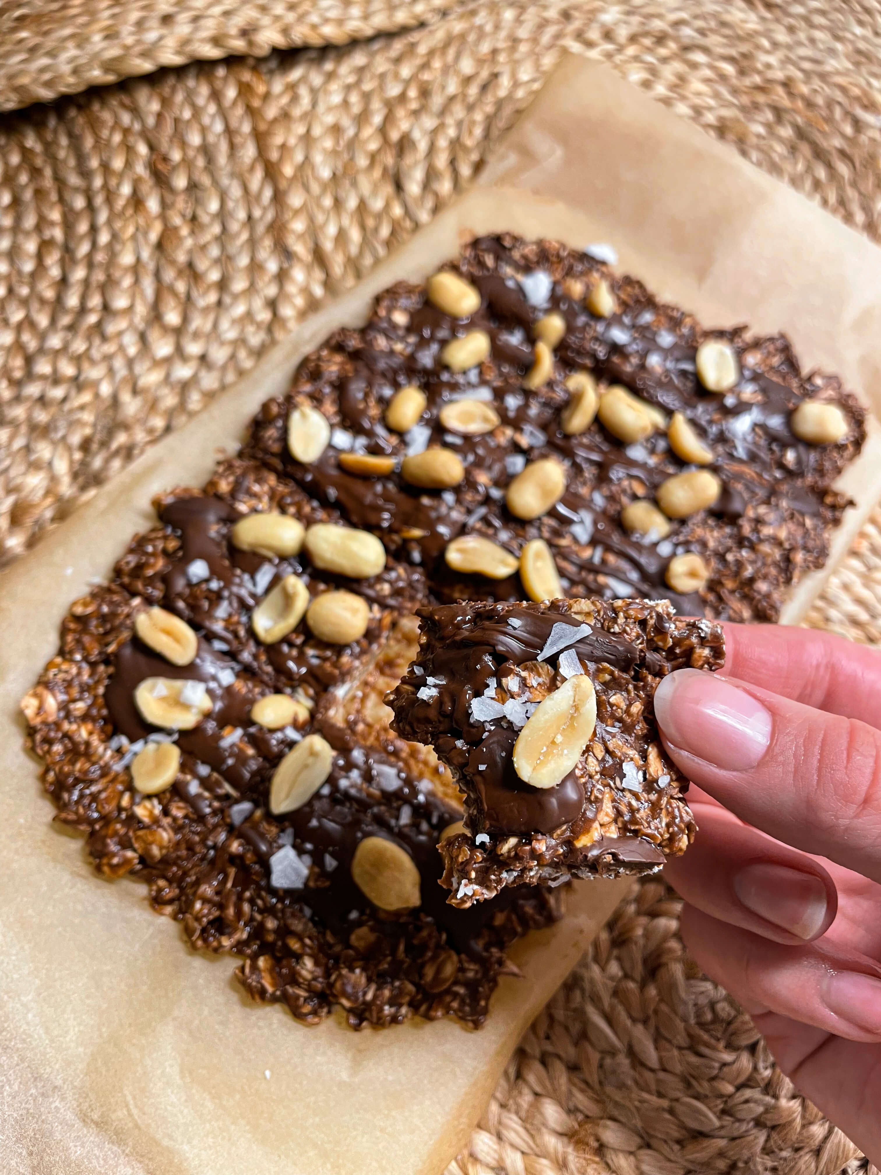 Choklad- och jordnötsbites