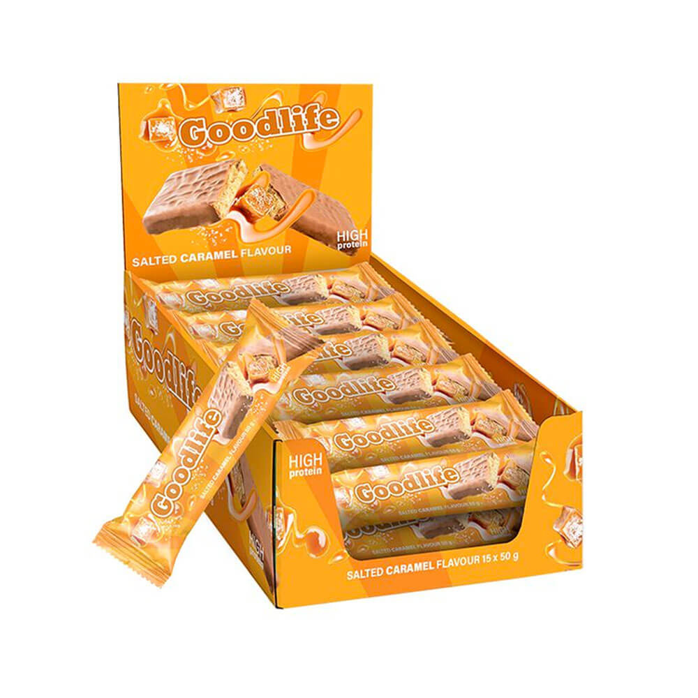 Köp 15 x Goodlife Proteinbar, 50 g (Salted Caramel) hos | Tills
