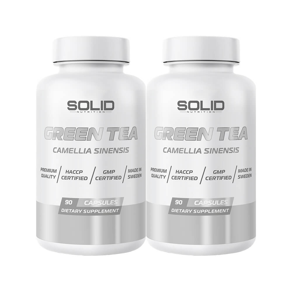 Köp 2 x SOLID Nutrition Green Tea, 90 caps hos | Tillskottsbola