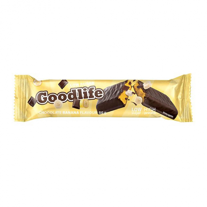 Köp Goodlife Proteinbar LOW SUGAR, 50 g (Chocolate Banana) hos