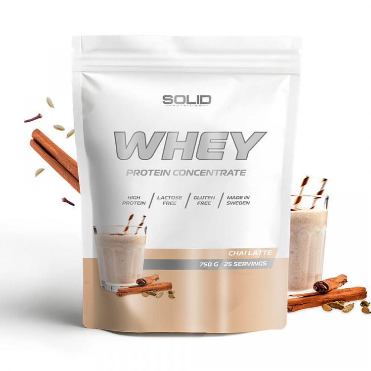 Köp SOLID Nutrition Whey, 750 g (Chai Latte) hos | Tillskottsbo