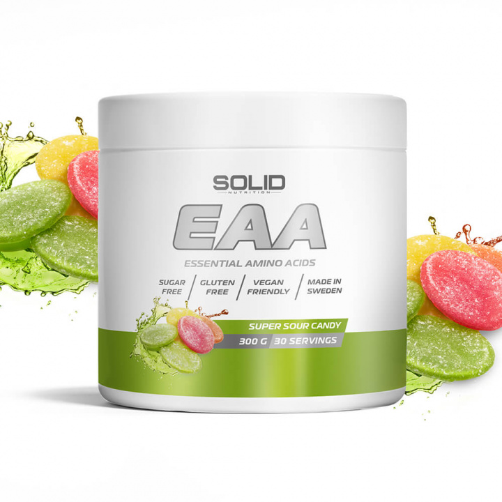 Köp SOLID Nutrition EAA, 300 g (Super Sour Candy) hos | Tillsko