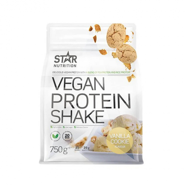 Köp Star Nutrition Vegan Protein Shake, 750 g (Vanilla Cookie) hos ...